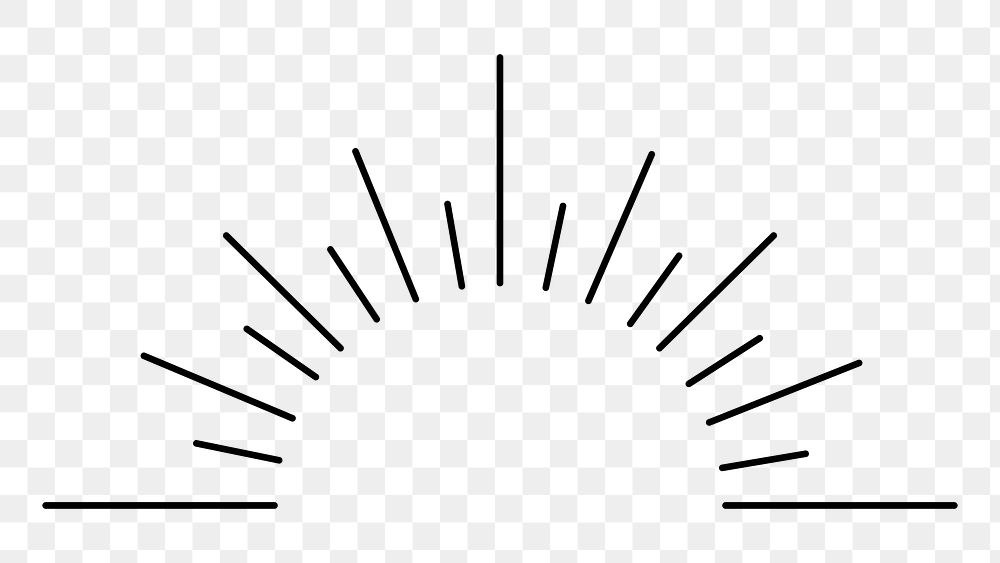 Sun ray png sticker, line | Premium PNG - rawpixel