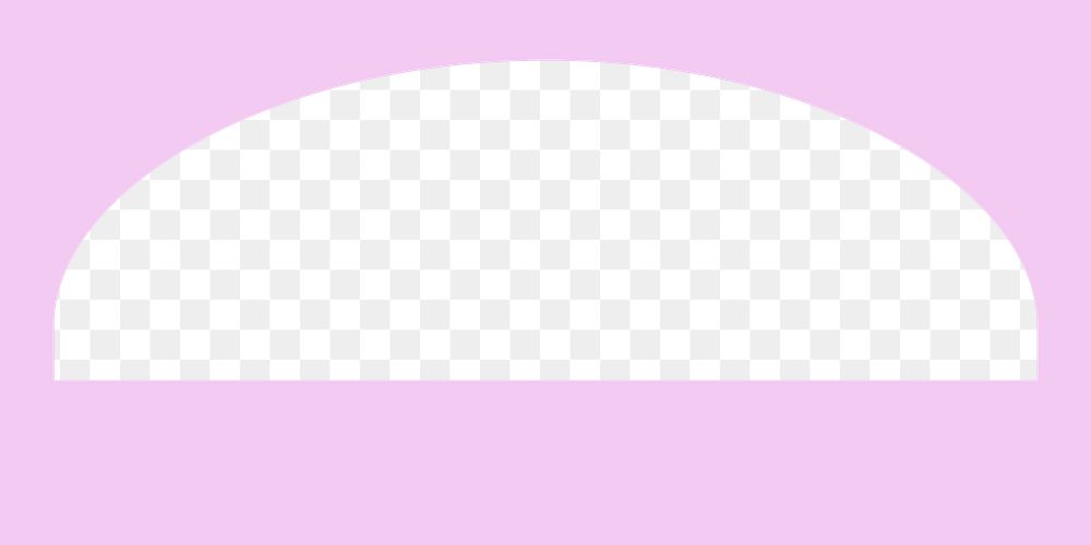 Pink semi-circle png frame, transparent | Premium PNG - rawpixel