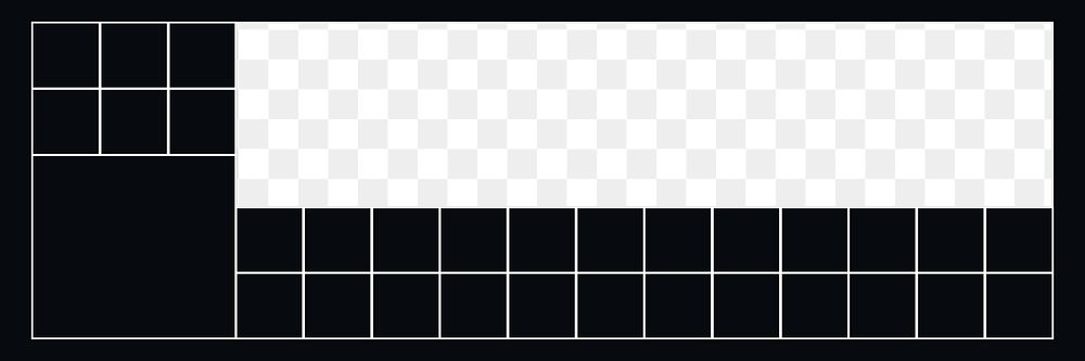 Grid rectangle png frame, black | Premium PNG - rawpixel