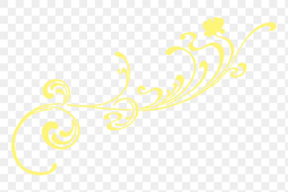 Yellow ornament divider png sticker, | Premium PNG - rawpixel