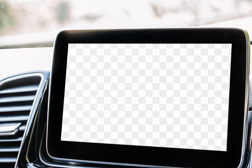Car monitor screen png mockup, | Premium PNG - rawpixel