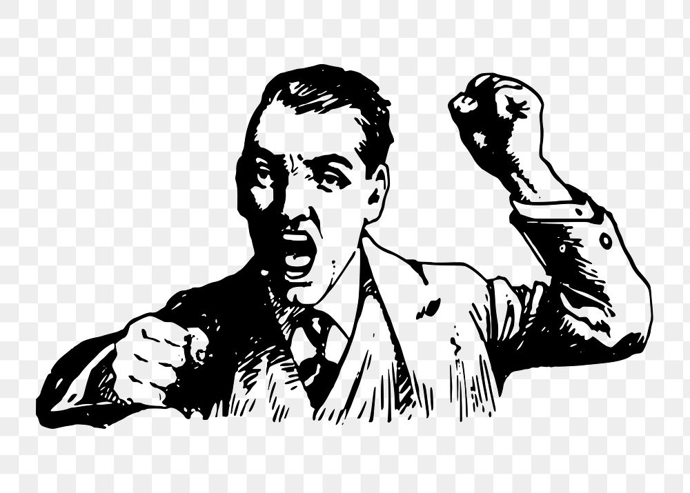 Angry Man Silhouette