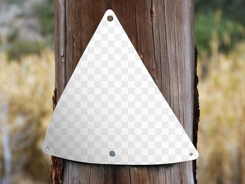 Triangle sign png mockup, transparent | Free PNG - rawpixel