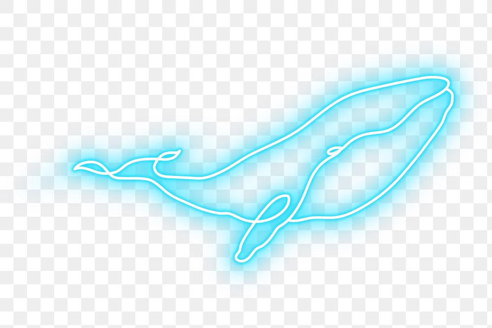 PNG neon blue whale illustration | Premium PNG - rawpixel