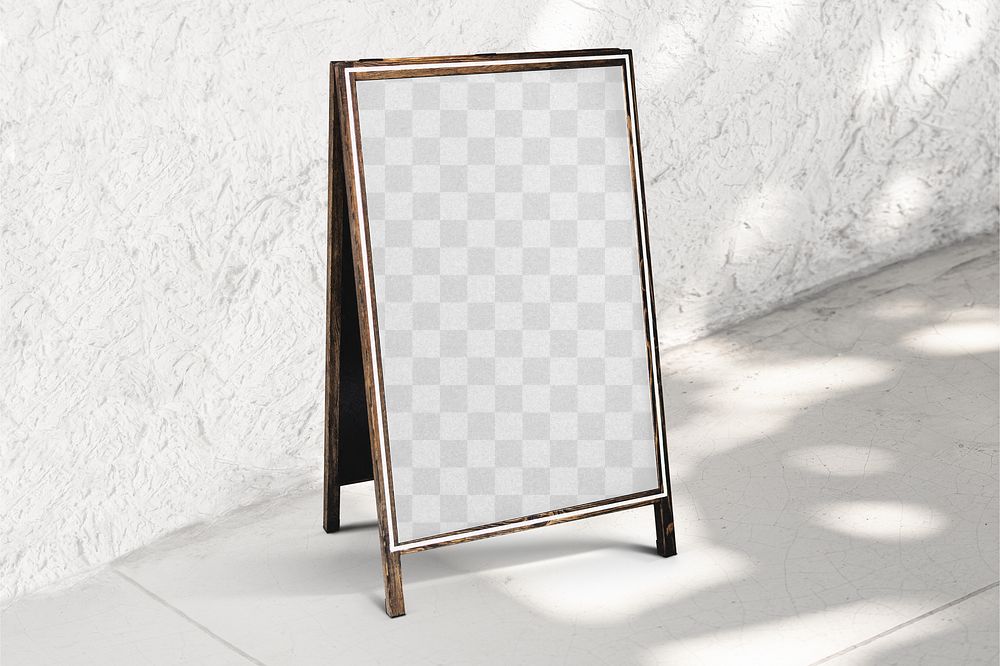 A-frame sign png mockup, transparent | Free PNG - rawpixel