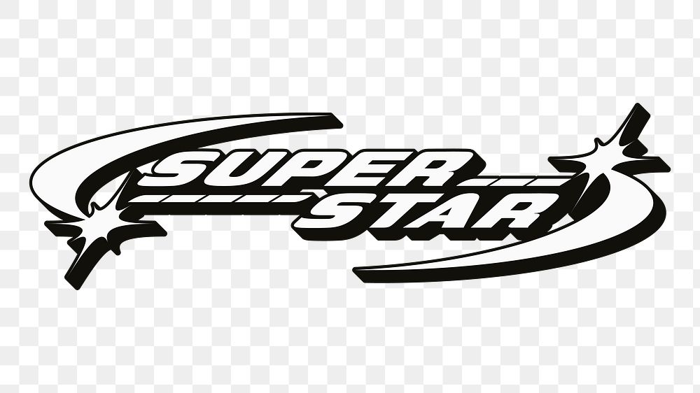 Super star png typography, transparent | Premium Icons - rawpixel