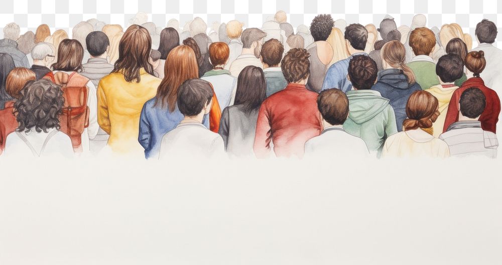 PNG Drawing sketch adult crowd. | Free PNG - rawpixel