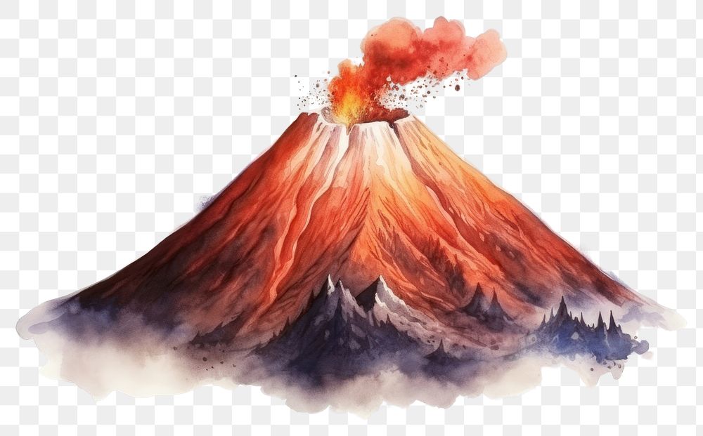 PNG Mountain volcano nature lava. | Free PNG - rawpixel