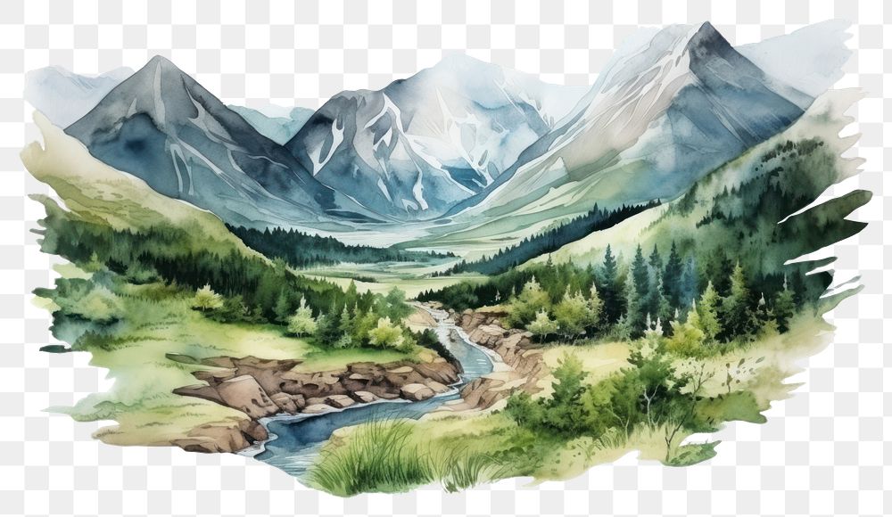 PNG Wilderness landscape mountain outdoors. | Premium PNG - rawpixel