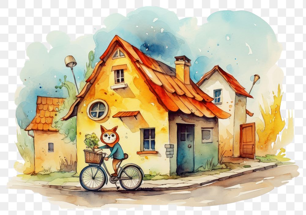 PNG Bicycle house architecture building. | Free PNG - rawpixel