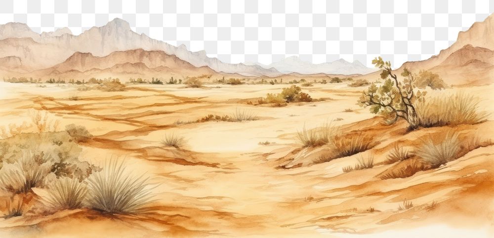 PNG Landscape desert outdoors nature. | Premium PNG - rawpixel