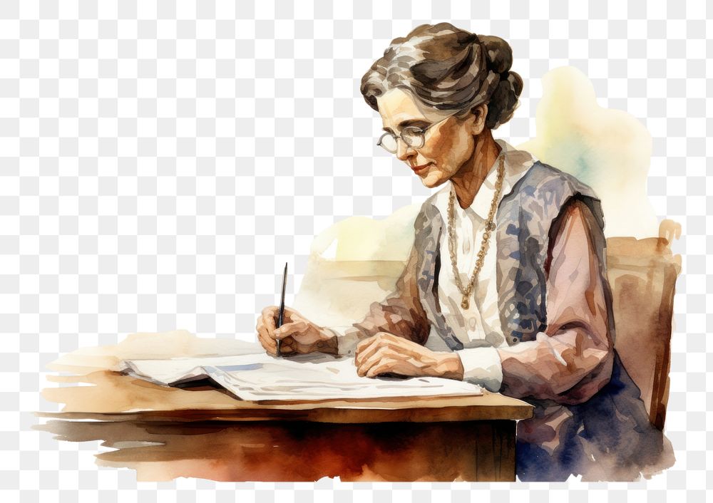 PNG Painting portrait reading adult. | Premium PNG - rawpixel