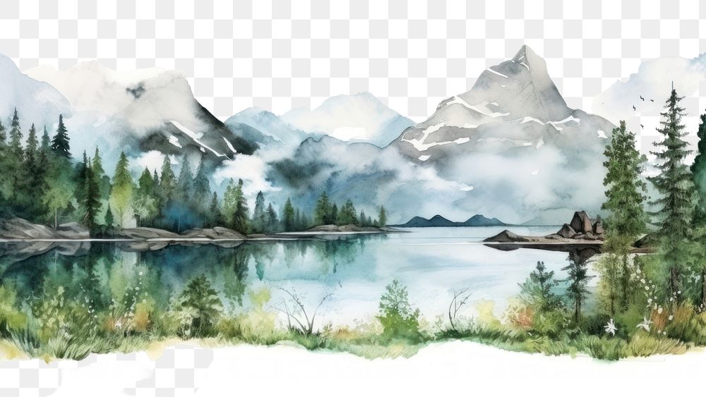 PNG Landscape nature wilderness mountain. | Premium PNG - rawpixel