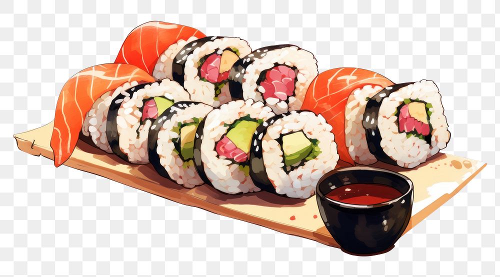 PNG Sushi rice food meal. | Premium PNG - rawpixel