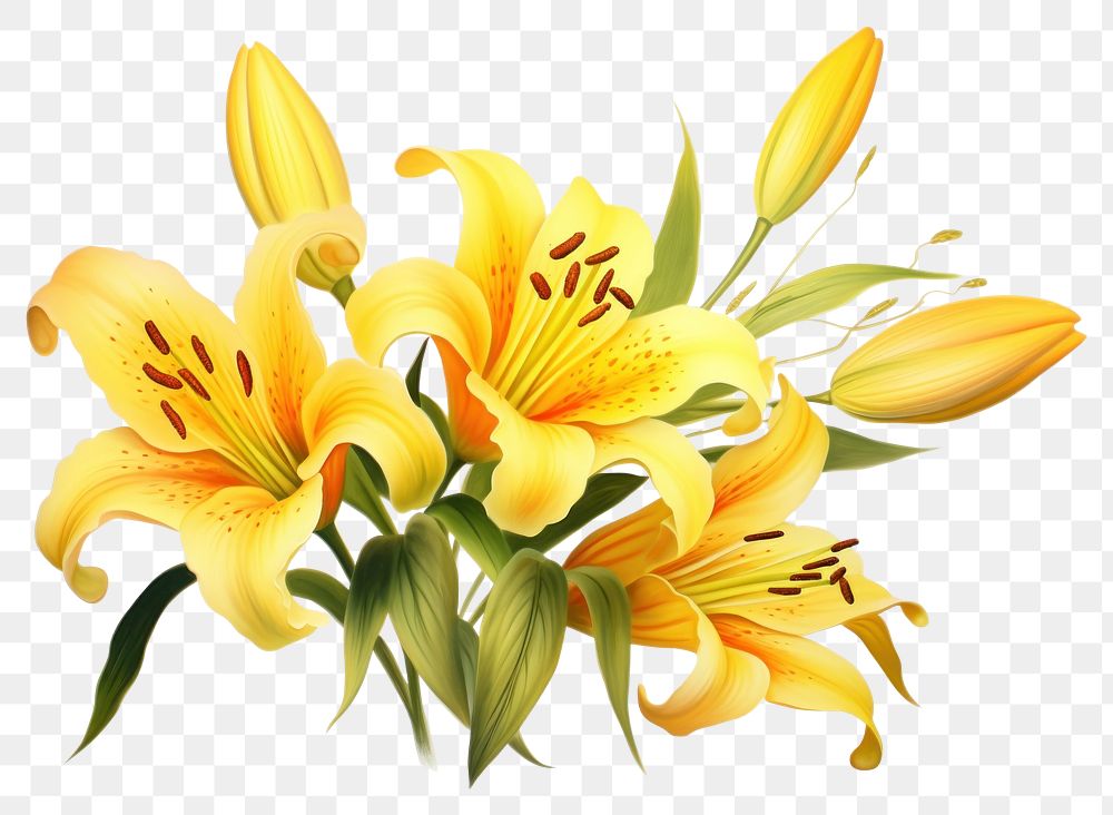 PNG Flower lily yellow plant. | Premium PNG - rawpixel