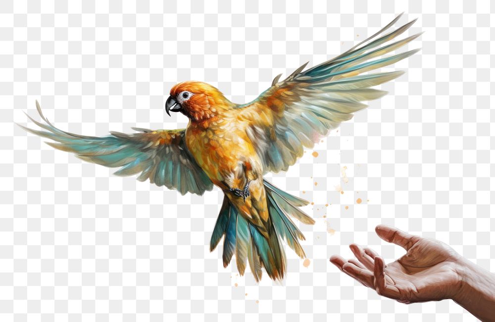 PNG Bird hand animal parrot | Premium PNG - rawpixel