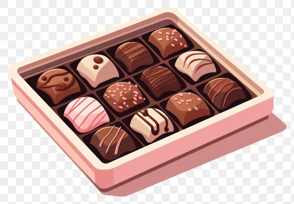 PNG Chocolate dessert food box. | Premium PNG - rawpixel
