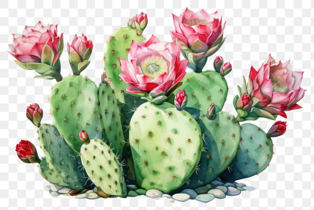 PNG Cactus flower plant rose. | Premium PNG - rawpixel