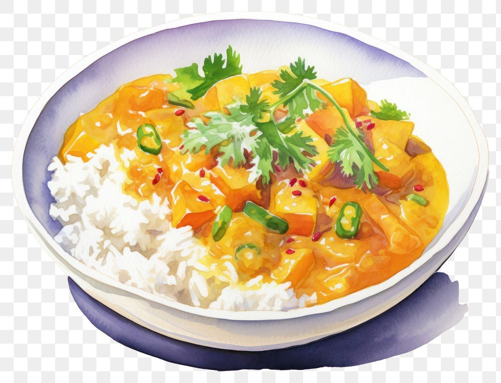 PNG Curry plate food meal. | Free PNG - rawpixel