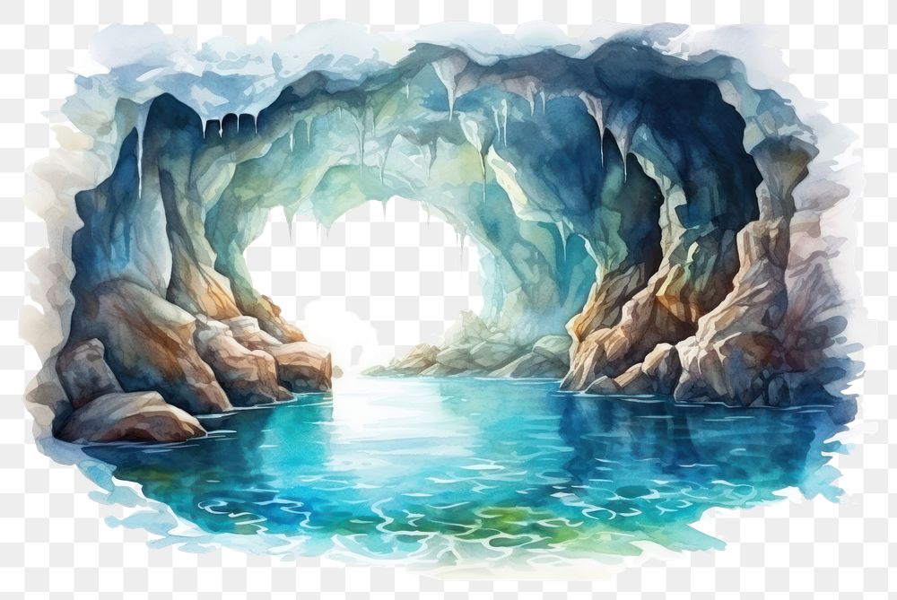 PNG Cave outdoors nature water. | Premium PNG - rawpixel