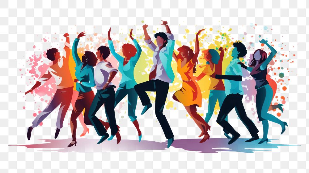 PNG illustration people dancing celebrate, | Premium PNG - rawpixel