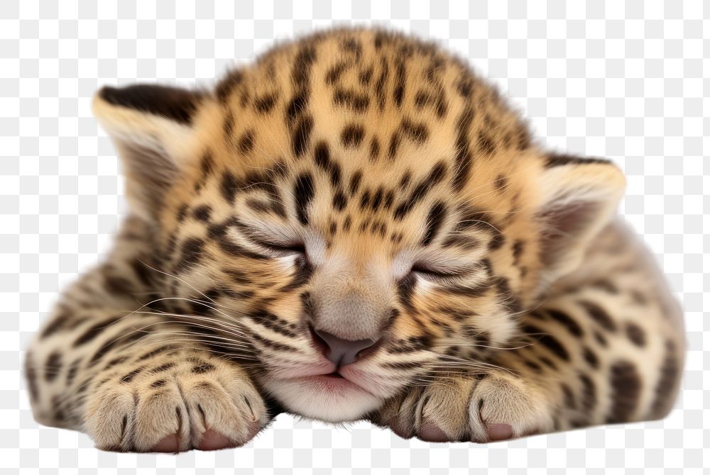PNG Leopard wildlife sleeping cheetah. | Free PNG - rawpixel