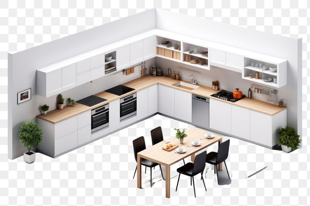 PNG Kitchen room architecture furniture | Free PNG - rawpixel