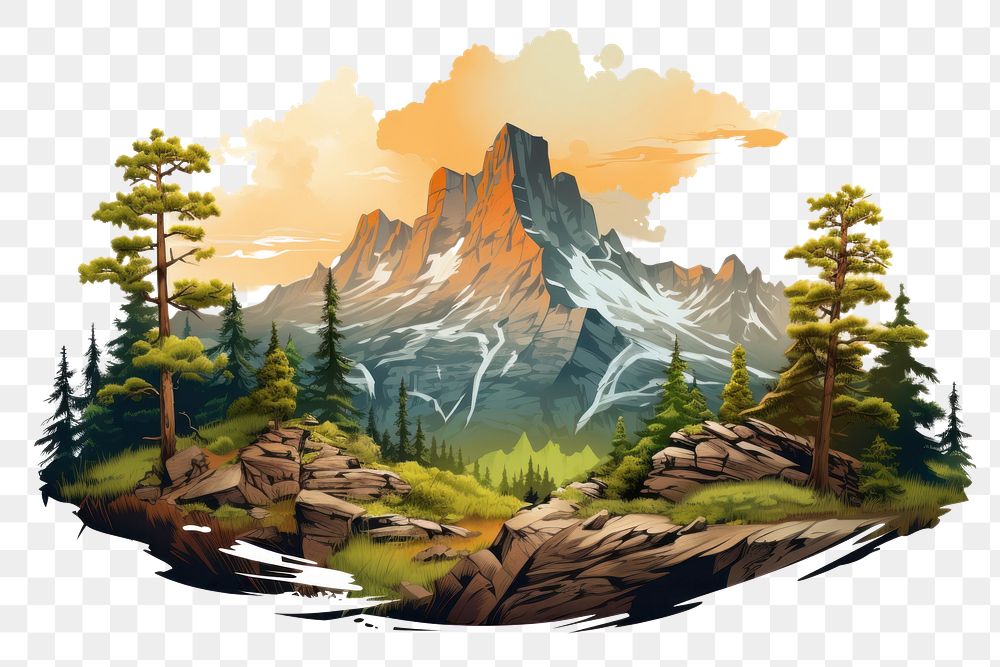 PNG Wilderness landscape mountain outdoors. | Premium PNG - rawpixel