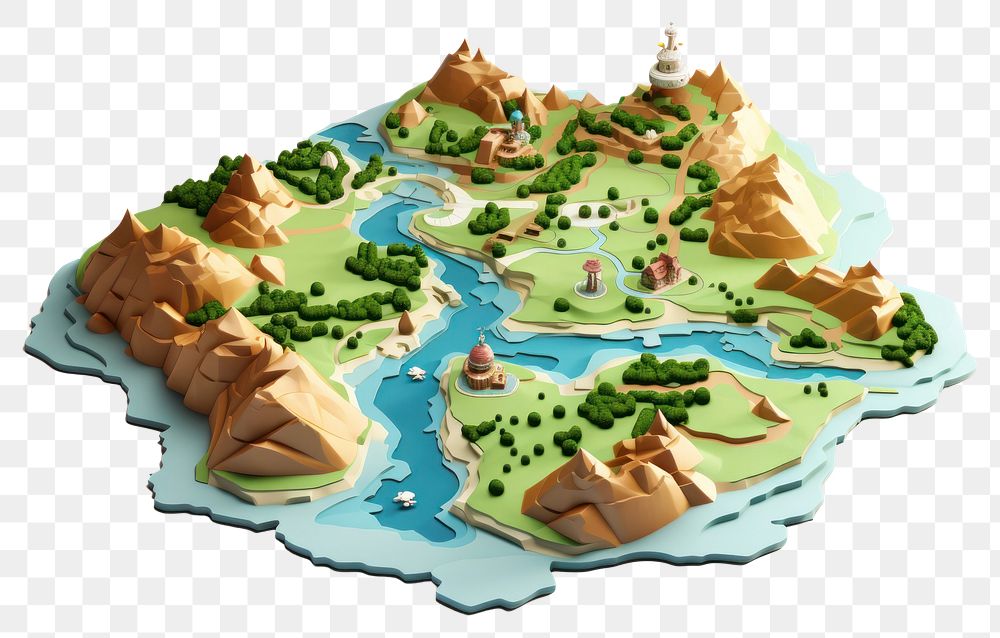 PNG Cartoon map representation confectionery. | Free PNG - rawpixel