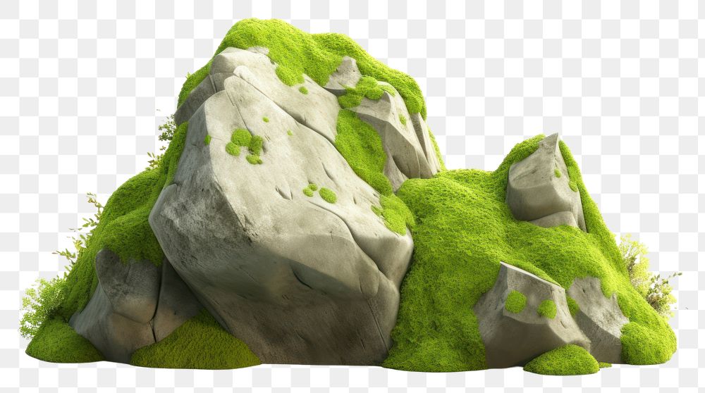 PNG Moss plant green rock. | Premium PNG - rawpixel