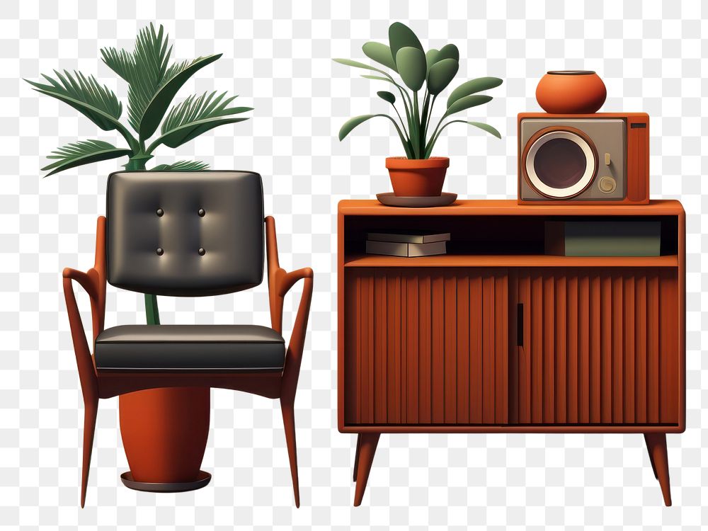 PNG Chair furniture sideboard table. | Free PNG - rawpixel
