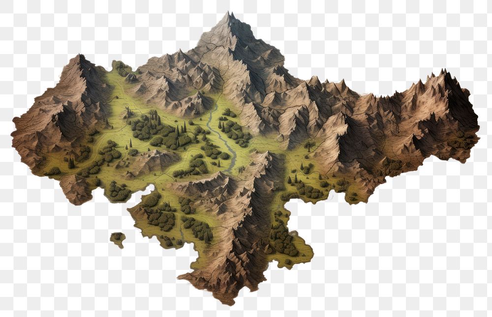 PNG Map landscape mountain outdoors. | Free PNG - rawpixel