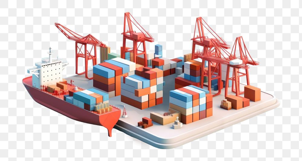 PNG Port shipping vehicle transportation. | Premium PNG - rawpixel