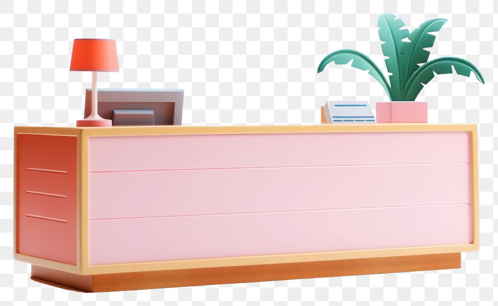 PNG Desk furniture reception table. | Free PNG - rawpixel