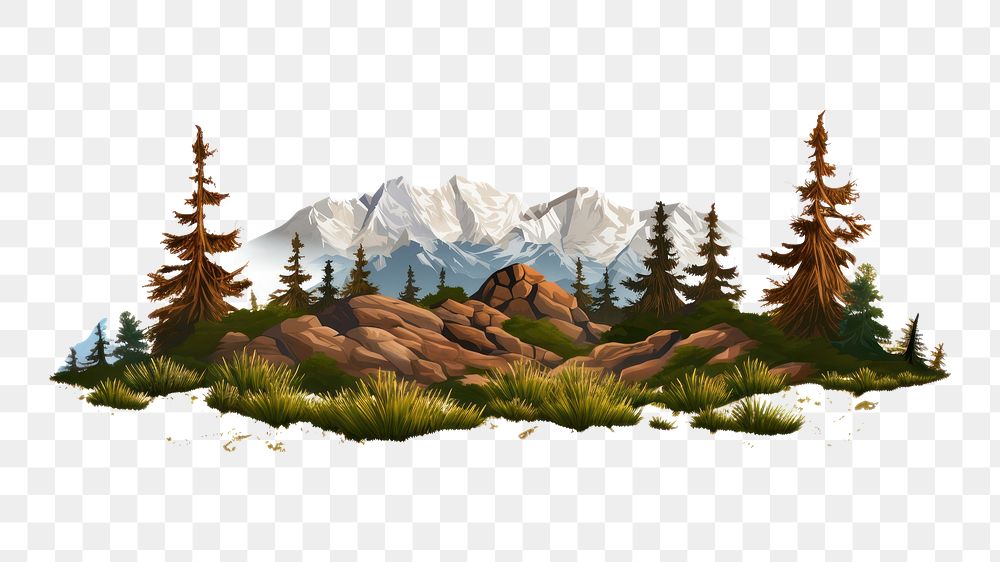 PNG Mountain wilderness landscape outdoors. | Free PNG - rawpixel