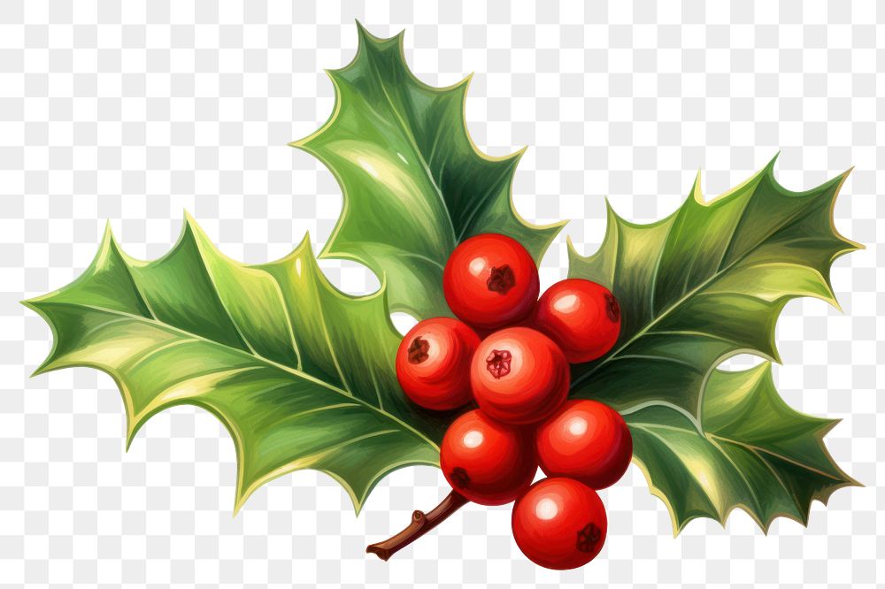 PNG Christmas holly plant leaf. | Premium PNG - rawpixel