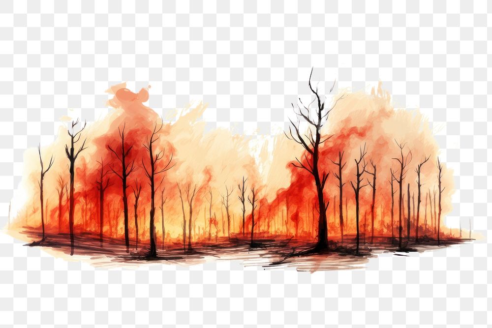 Outdoors nature fire tranquility. AI | Free PNG - rawpixel