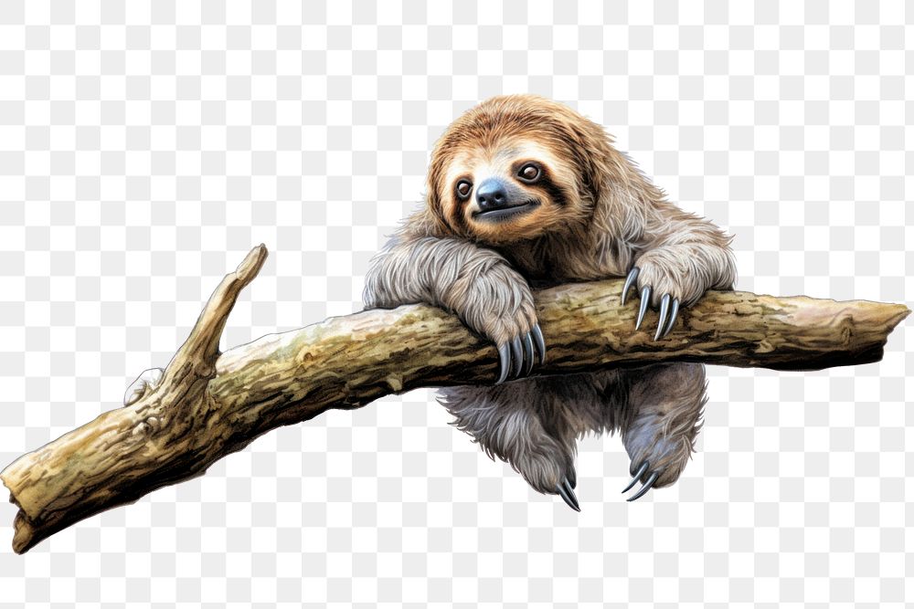 Wildlife animal mammal sloth. AI | Free PNG - rawpixel