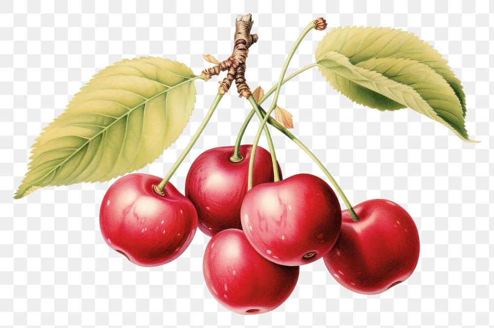 PNG Cherry fruit plant food. | Free PNG - rawpixel