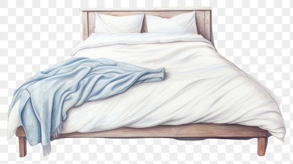 PNG Bed furniture bedroom drawing. | Premium PNG - rawpixel