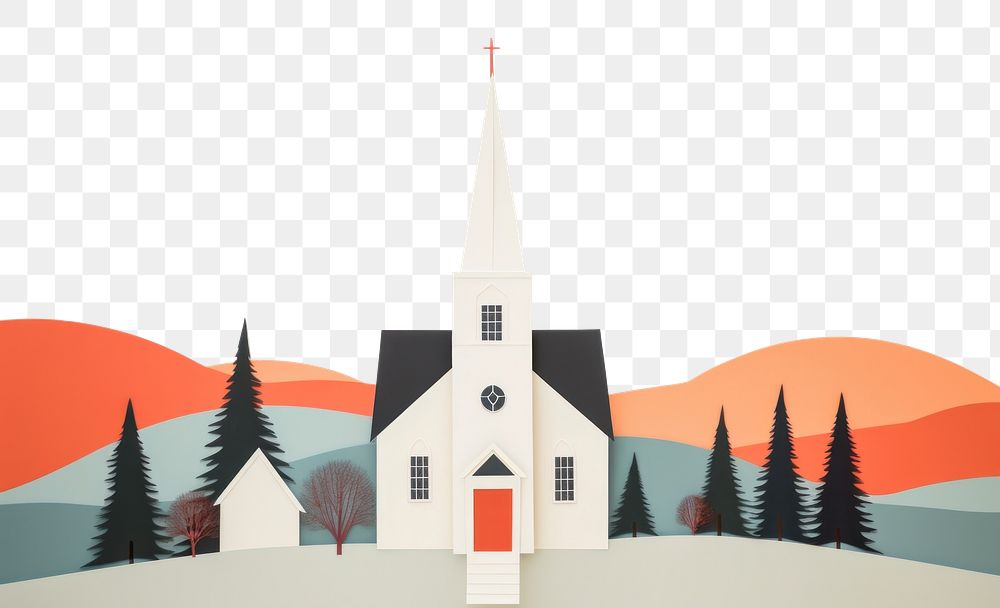 PNG Church architecture building painting. | Free PNG - rawpixel