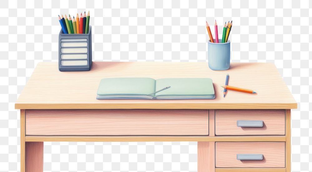 PNG Desk pencil furniture table. | Premium PNG - rawpixel