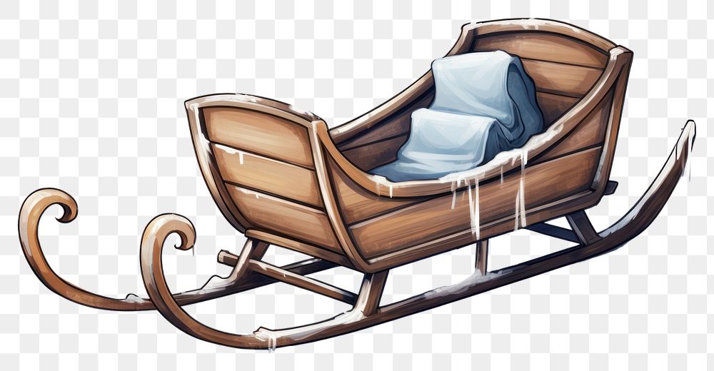 PNG Snow sleigh drawing sled | Premium PNG - rawpixel
