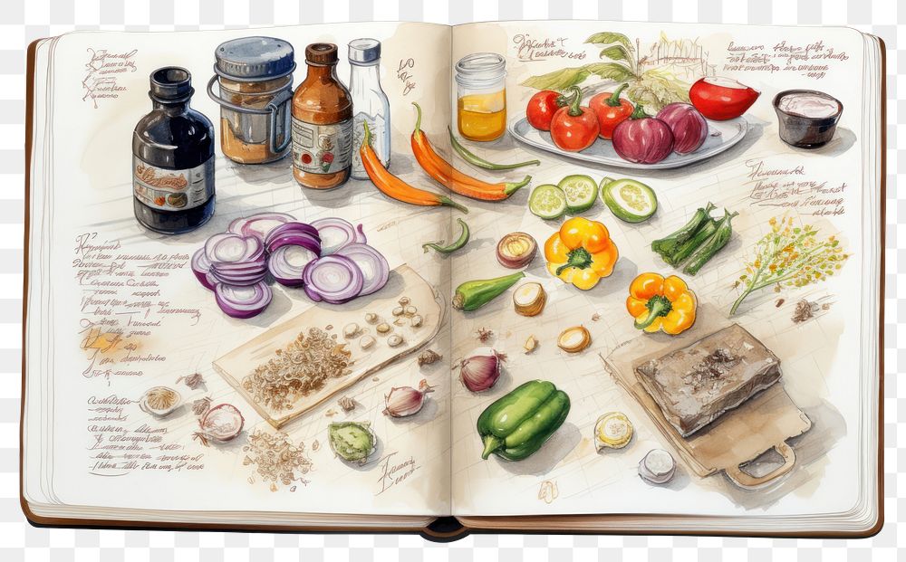 PNG Cook book vegetable food | Free PNG - rawpixel