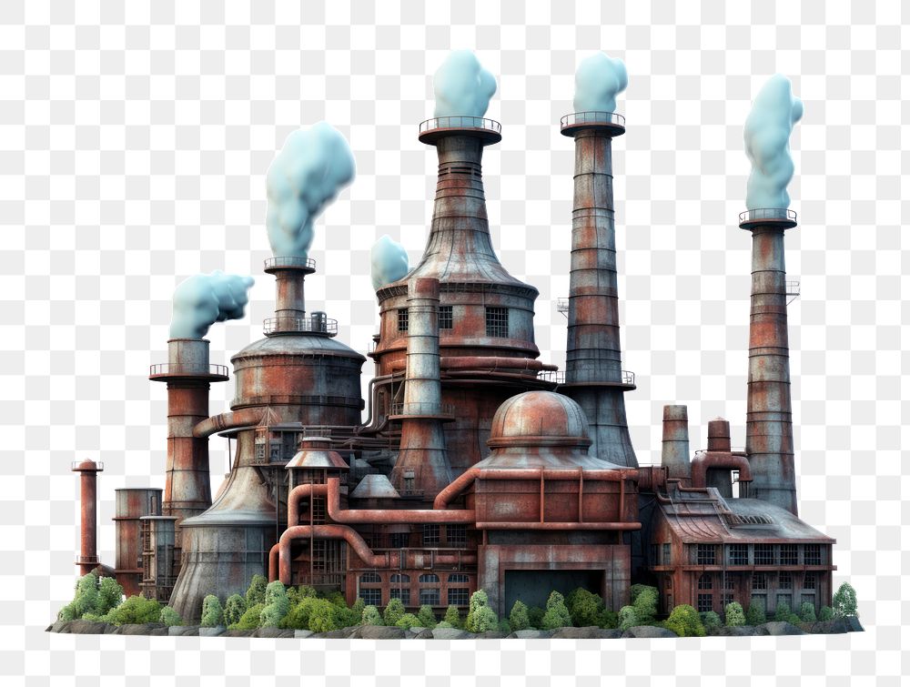 PNG Factory smoke architecture building. | Premium PNG - rawpixel