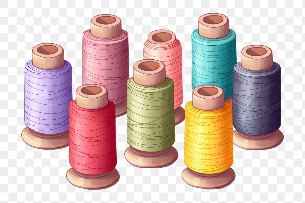 PNG Cartoon sewing thread arrangement | Free PNG - rawpixel