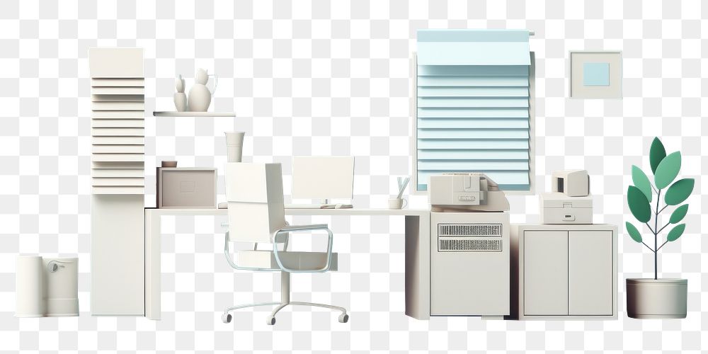 PNG Office room furniture computer | Free PNG - rawpixel