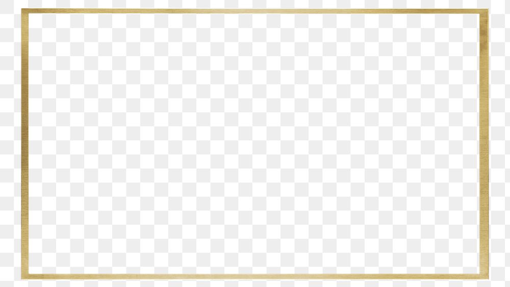 Gold png rectangle frame, transparent | Premium PNG - rawpixel