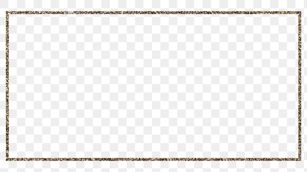 Gold glitter png rectangle frame, | Premium PNG - rawpixel