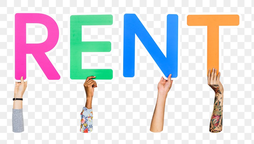 Rent word png element, transparent | Premium PNG - rawpixel